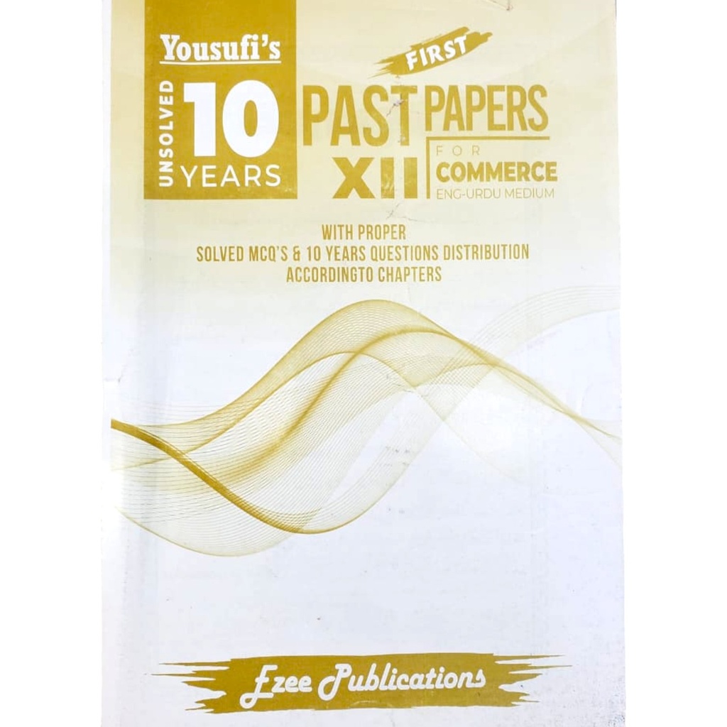 Yousufi's Unsolved 10 Years Past paper XII Commerce Eng-Urdu Medium ...