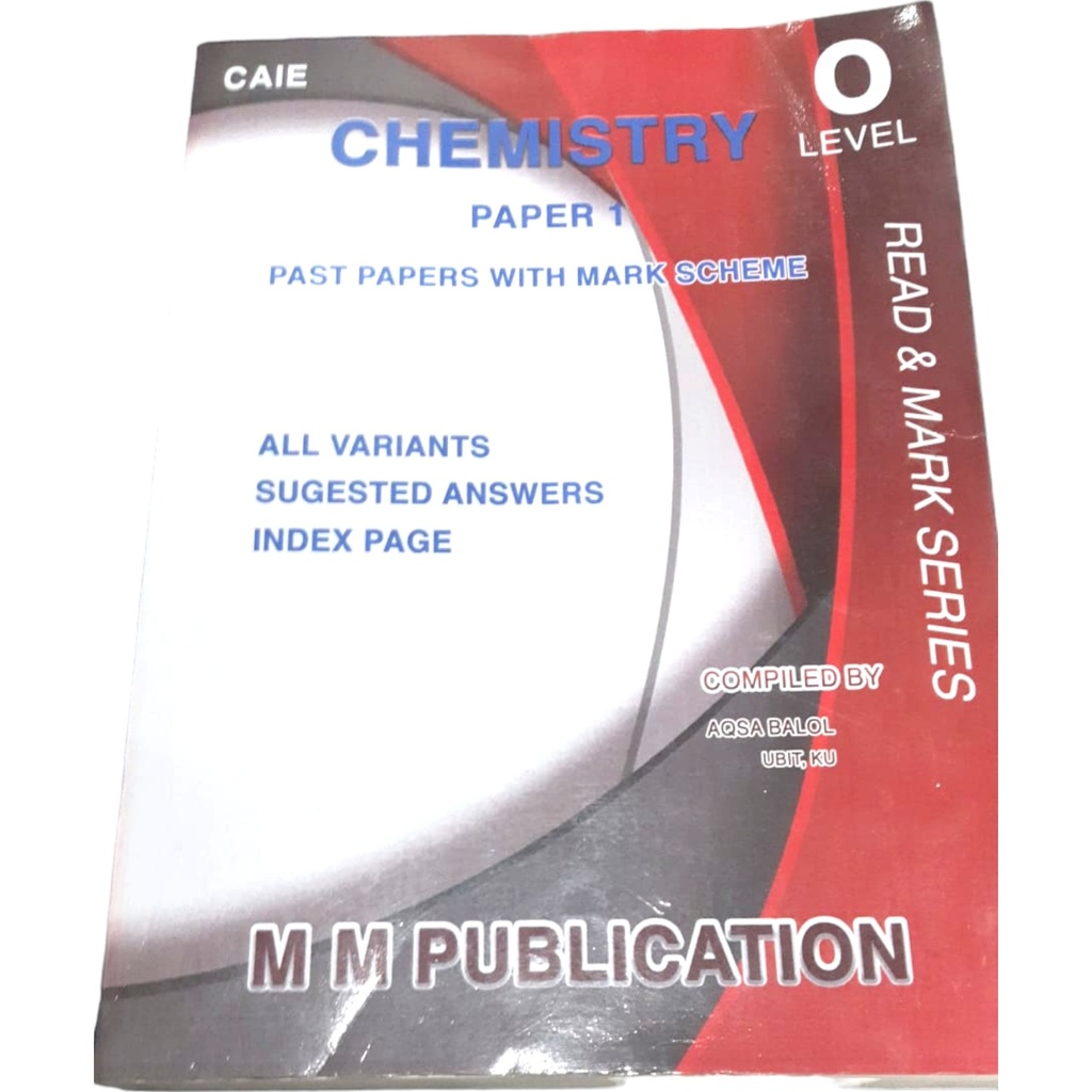 O Level Chemistry Paper 1 Past Papers With Mark Scheme | Tariq Book Store
